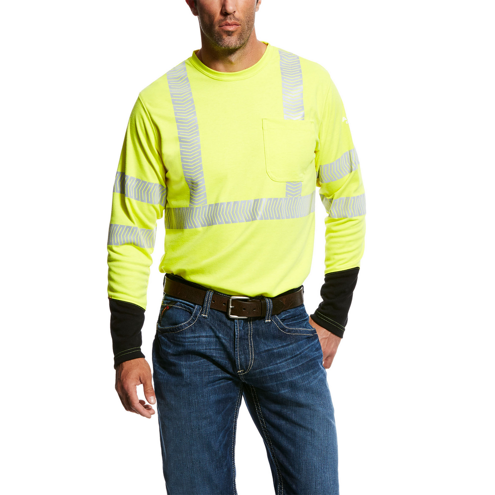 Men's FR Hi-Vis Long Sleeve T-Shirt Hi-Vis | Ariat 10025432 – The ...